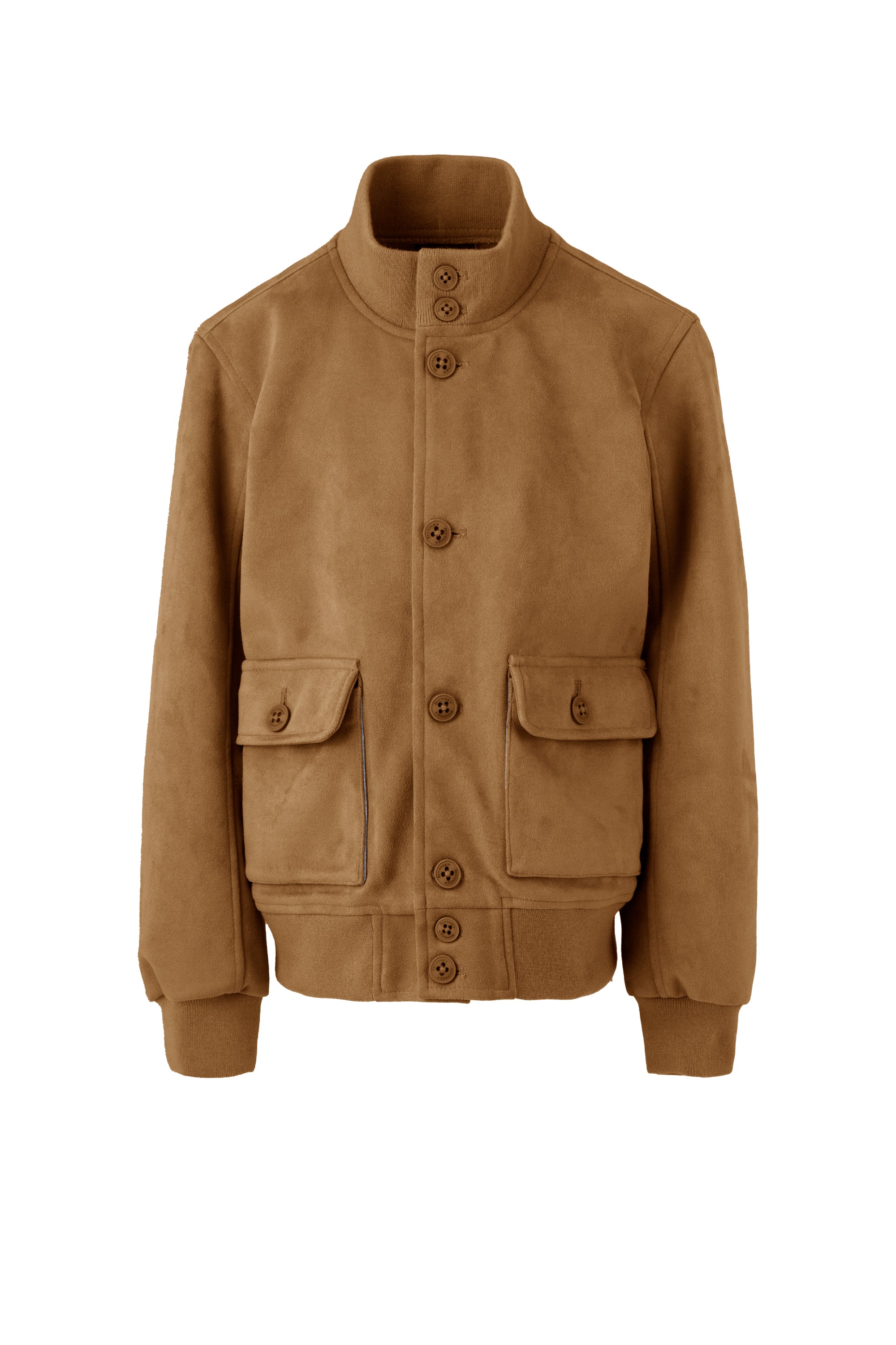 Boys' Eco Suede Leather Jacket with Patch Pockets | Bomboogie